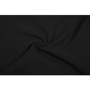 GRACE KARIN Women's High Waist Elastic Belted Casual Loose Long Pants with Pocket Black XXL