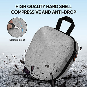 sarlar Carrying Case Compatible with Meta/Oculus Quest 2 and Accessories, Hard Travel Bag for Lightweight and Portable Protection