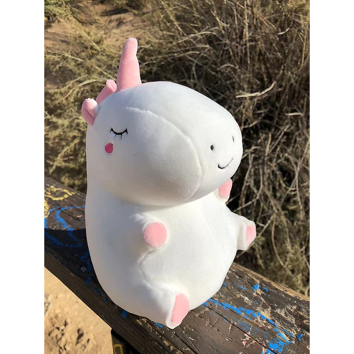 Plushland Soft Plush Unicorn Pillow Stuffed Animal Hugging White Throw Pillow Cushion Toy for Kids Teens Adult Gift Birthday, Valentine, Christmas (Unicorn)