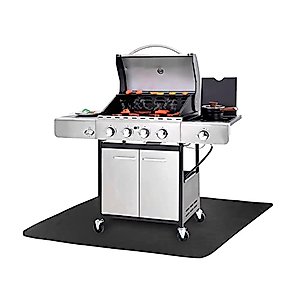 Marvonovo Grill Mats for Outdoor Grill, 60 x 48 Inches Fireproof Mat for Under Fire Pit, Double-Sided Oil-Proof Mats for Fire Pit, Glass Fibre Fire Pit Mat for Charcoal, Gas Grills, Smokers, BBQ