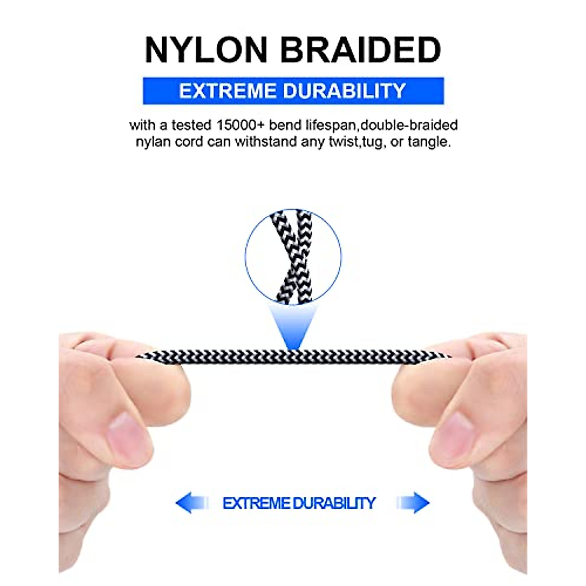 Larxavn RCA Cables 15 ft, RCA Audio Cable [Hi-Fi Sound, Nylon Braided, Shielded] RCA to RCA Audio Cable for Home Theater, HDTV, Amplifiers, Hi-Fi Systems, Speakers