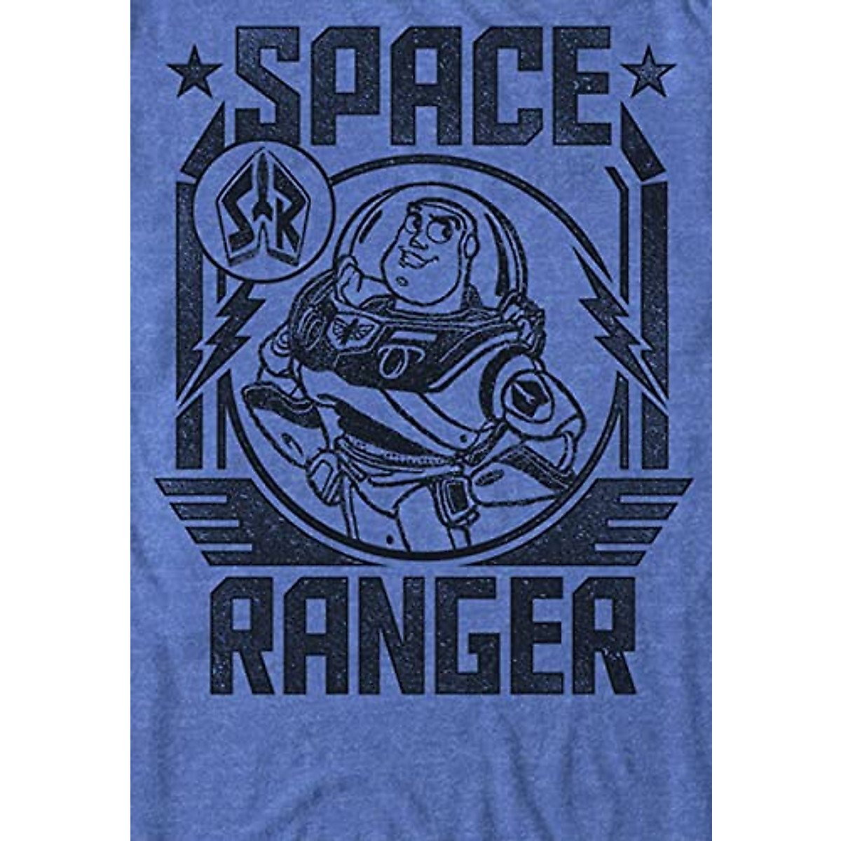 Disney Men's Toy Story Buzz Lightyear Space Ranger Graphic T-Shirt, Royal Heather, Medium