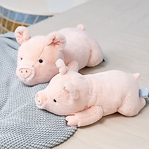 Fawowe Weighted Stuffed Animals, Weighted Pig Stuffed Animal Cute Pig Weighted Plush Animals Hugging Pillow Toy Gifts for Adults and Kids, 15.7 inch
