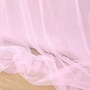 Pink Tulle Backdrop 5ftx7ft Backdrop Curtains for Baby Shower Baby Shower Sheer Curtain Birthday Party Satin Wedding Drapes Easter Decoration