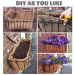 MIOHNAN Natural Coco Coir Fiber Liner Roll Sheet, Coconut Fiber Pad, Coconut Husk Liners Mat for Planters Baskets, DIY Moss Pole - 12x48 inch