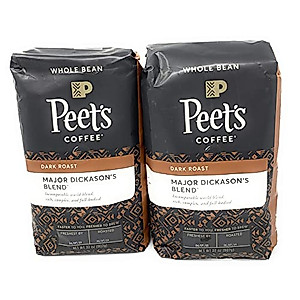 Peets Coffee, Major Dickason's Blend, Whole Bean 32oz (Pack of2)