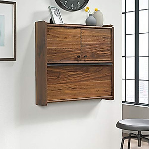 Sauder Harvey Park Wall Desk, Grand Walnut Finish
