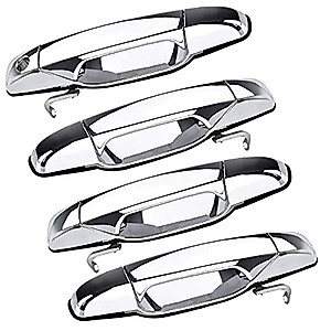 FAERSI 4pcs Outside Exterior Door Handle Front Rear Driver & Passenger Side Replacements for Cadillac Escalade Chevy Silverado GMC Sierra Yukon Pickup Truck SUV 2007 2008 2009 2010 2011 2012 2013
