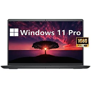 Dell Inspiron 3000 Business Laptop, 15.6''FHD Display, 10th Gen Intel Core i5-1035G1, Windows 11 Pro, 1TB HDD, 16GB RAM, Wi-Fi, Intel UHD Graphics, HDMI, Bluetooth, Carbon Black, Long Battery Life, B