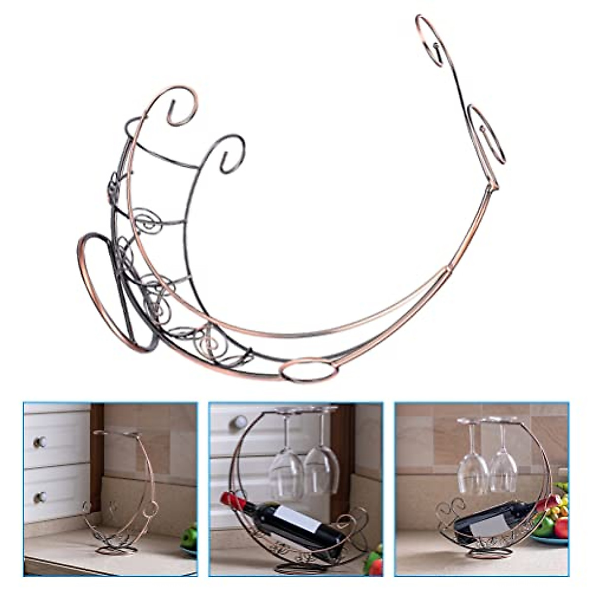 Cabilock Wine Bottle Rack Countertop Rack Glasses Rack Pirate Ship Bottle Holder Storage Shelf Beer Soda Can Dispenser for Home Party Bar Bottle Holders Ornament Display Stand Ornament Display Stand