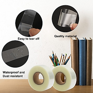 1200 PCS Clear Label Protector Self-adhesive Waterproof Label Stickers Rectangle Label Protector Shields Transparent Envelope Seal Stickers 3.1 x 1.2 Inches