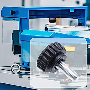 Antrader 16-Piece M6 x 16 Male Thread Knurled Thumb Screw Screw on Type Round Head Quick Removal Fastener Clamping Knobs