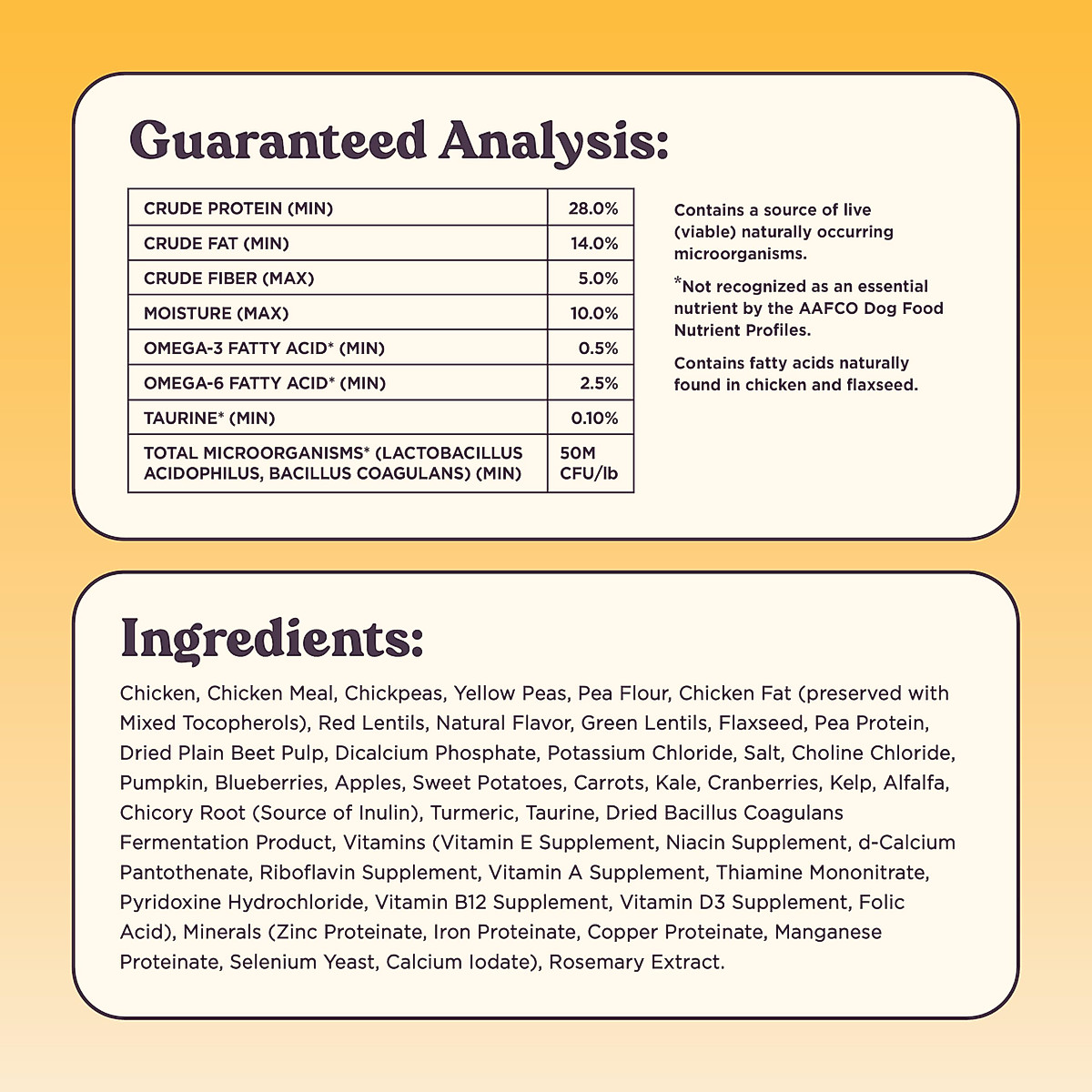 Bundle x Joy Golden Probiotic Dog Food Dry, Chicken, 18lb Bag, Natural Grain Free Adult Kibble for Digestive Health Made with Real Chicken, 20 Plant Based Superfoods, Corn, Poultry & Soy Free