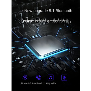 Bluetooth Headset with MIC, Bluetooth 5.1 Bluetooth earpiece, in-Ear Wireless Earphones for Anti-Loss 2022 Wireless Earbuds Business,Office and Driving.(Black, 30 Days Free Replacement)