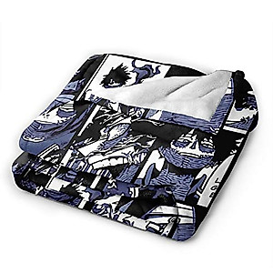 MKJIH My Hero Academia Collage BNHA Dabi Flannel Throw Blanket Ultra Soft Bedspread Microfiber Fleece Blanket Durable Home Decor Perfect for Couch Sofa Outdoors 50x40 Inch