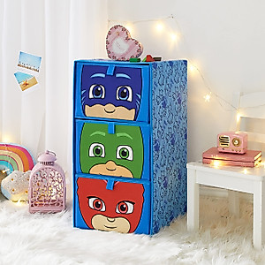 Idea Nuova PJ Mask 3 Drawer Soft Storage Unit with Poly Canvas Frame