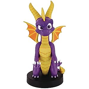 Exquisite Gaming: Spyro The Dragon - Original Mobile Phone & Gaming Controller Holder, Device Stand, Cable Guys, Licensed Figure