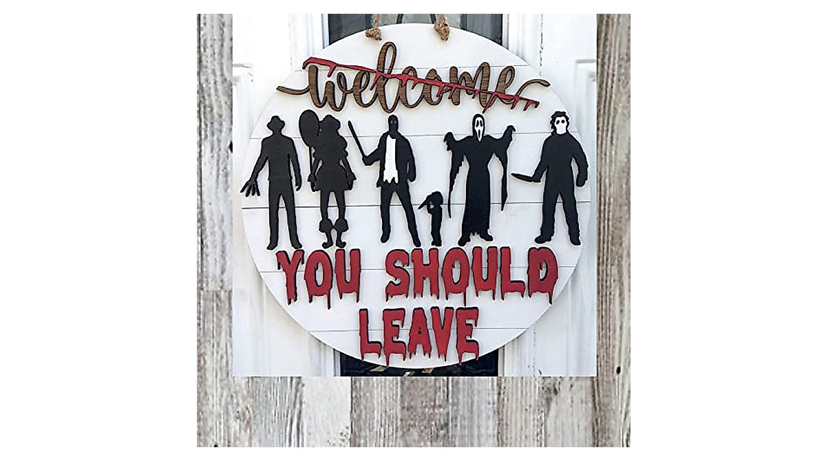 Halloween Horror Welcome Sign - Perfect for Any Door