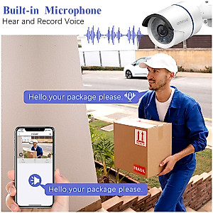 《𝟑𝟔 𝐈𝐧𝐟𝐫𝐚𝐫𝐞𝐝 𝐋𝐄𝐃 𝟏𝟎𝟎𝐟𝐭 𝐒𝐮𝐩𝐞𝐫 𝐍𝐢𝐠𝐡𝐭 𝐕𝐢𝐬𝐢𝐨𝐧》POE Security Camera System with 4K NVR,4PCS 5MP IP Wired Security Camera with 1TB HDD for Indoor Outdoor