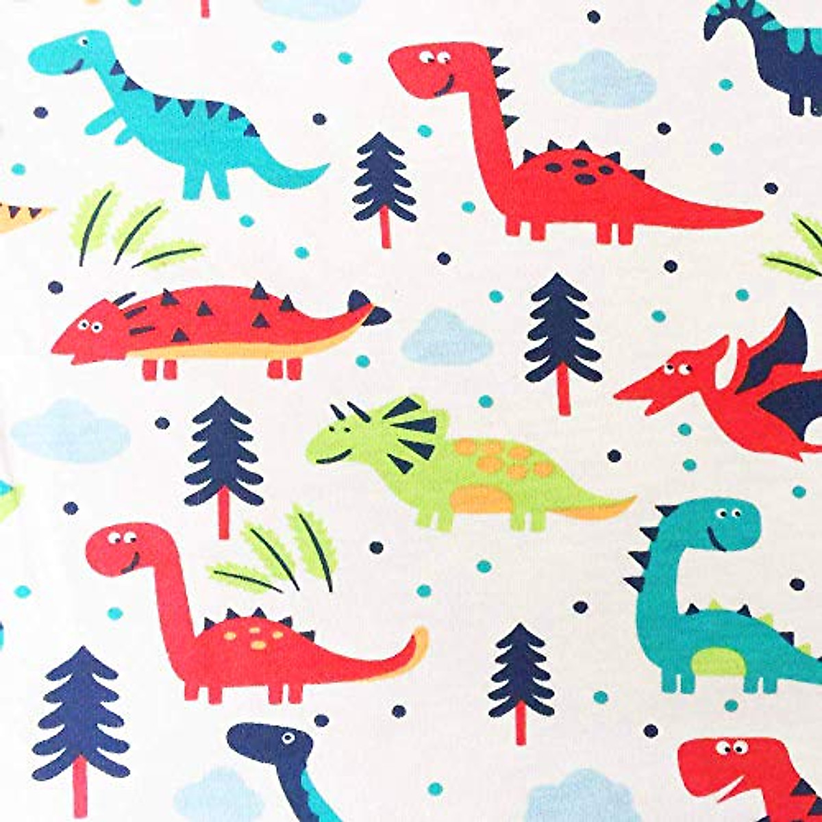 G-Tree Baby Comfort Blanket with Tag, Multi-Coloured Dinosaurs Tag, FOMUNI Taggy Blanket - Red Textured Underside