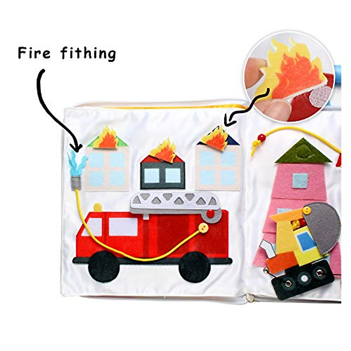Fabric Busy Book Travel Toy. Educational Activity Toy for Toddlers, Preschool and Pre-K Early Learning My car Book (My Best Book About car)
