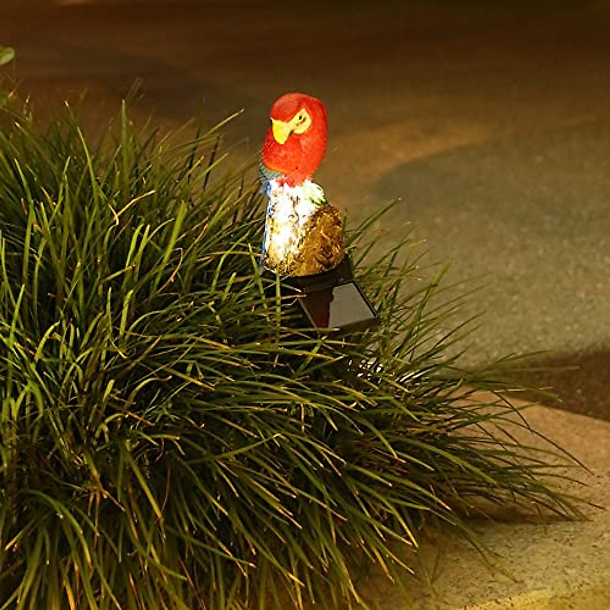 HUADA LED Solar Light Simulation Parrot Lamp Outdoor Waterproof Garden Lawn Stakes Light Fit for Home Courtyard Decoration