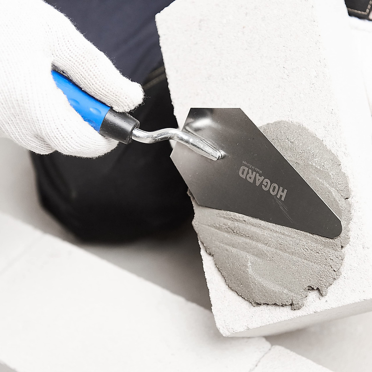 HOGARD 5" Pointing Bricklayer Trowel Premium | Stainless Steel, with Soft Grip Handle | Best Marshalltown Trowel for Your Bricklaying Tools.