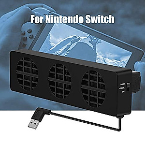 Mxzzand Good erformance Game Console Cooling Fan USB Cooling Game Console for Switch NS Console