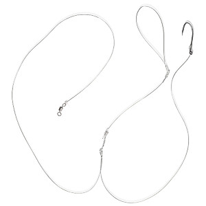 10 Pack UMT Custom Fishing Leaders with 1 Hook for Snapper, Mutton Snapper, Sheepshead, Pompano, Size 3/0 Offset Bait Hook Black, 60lb Heavy Duty Mono, Dropper Loop, Hand Tied One Hook Wonder