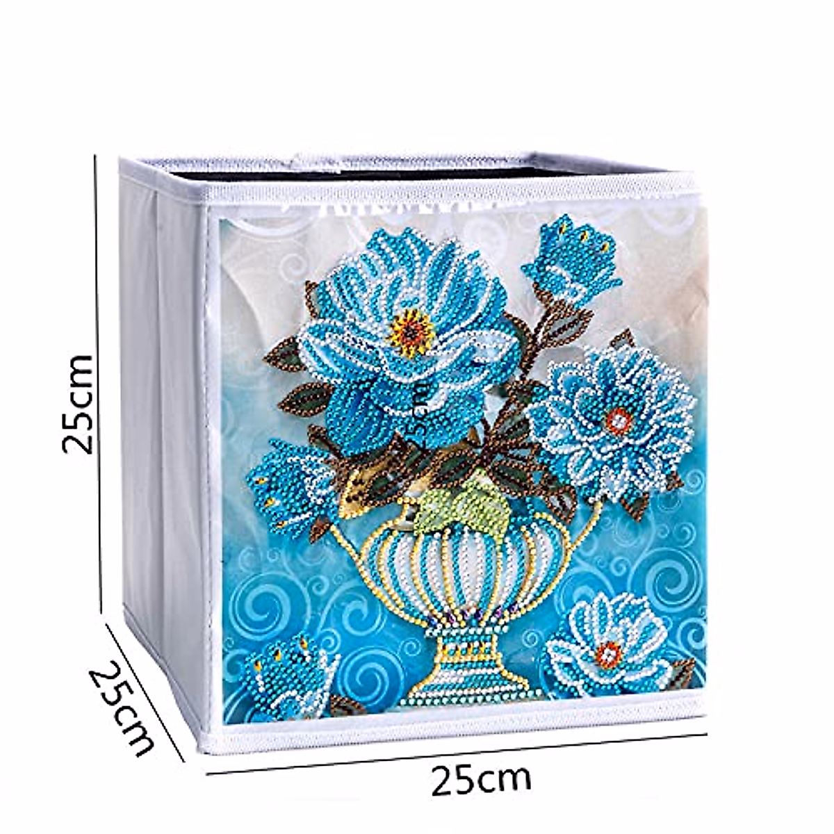 DIY Diamond Painting Storage Cubes Organizer Container Kits, Folding Storage Box with DIY Diamond Painting Art Craft Kits for Desktop Toys Sundries Pantry Closet, Toys, Bedroom Organizer.