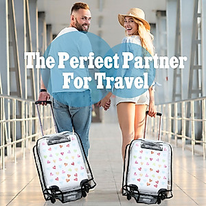 Windyun 12 Pcs Clear Luggage Cover Protector PVC Suitcase Cover Waterproof Dustproof Transparent Luggage Protector for Travel Wheeled Suitcase, Black Border (20 Inch, 24 Inch, 28 Inch)