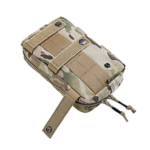 EXCELLENT ELITE SPANKER Tactical Molle Admin Pouch for Tactical Vest Chest Waist Pack Utility Tool Pouch Tactical EDC Bag(Multicam)