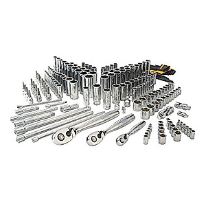 DEWALT Mechanics Tool Set, SAE and Metric, 1/2, 1/4, 3/8 Drive Sizes, 192-Piece (DWMT75049)