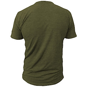Gym Life Men's American Flag Athletic Performance Short Sleeve Workout T-Shirt, Olive Green (X-Large)