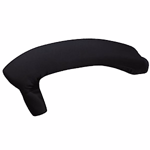 Loghot 2 Set Large Chair Armrests Pillow with Foam Cover Soft Armrest Cushion Pad for Home or Office Chair (Black)