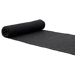 CleverDelights 9" Black Burlap Roll - Finished Edges - 5 Yards - Jute Burlap Fabric