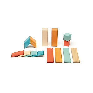 14 Piece Tegu Magnetic Wooden Block Set, Sunset