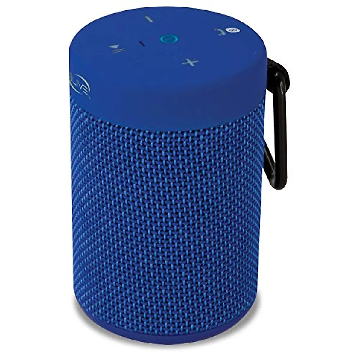 iLive Waterproof Fabric Wireless Speaker, 2.56 x 2.56 x 3.4 Inches, Built-in Rechargeable Battery, Blue (ISBW108BU)