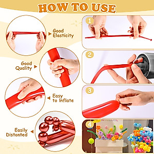 Clear 260 Balloons, 100Pcs Transparent Twisting Long Balloons for Tying Balloon Arch, Thickening Skinny Latex Balloon for Garland Animals Modeling, Birthday, Wedding Party Decorations