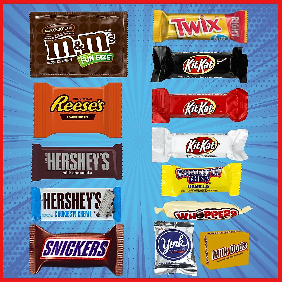 ULTIMATE Assorted 4 Lb. Chocolate Candy Variety Pack, Bulk Mega Candy Mix, Fun Size Assortment, Individually Wrapped Minis, Great for Easter Basket Fillers & Egg Hunts, Parties, Parades & Pinatas! (All Time Favorites, 4 Lbs.)