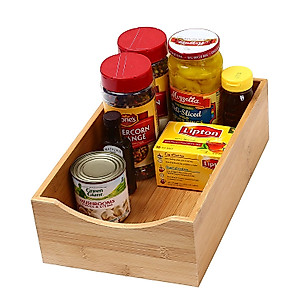 YBM HOME Bamboo Drawer Organizer Storage Box for Spices and Kitchen Items, Lingerie, Small Tools, and Gadgets, 330