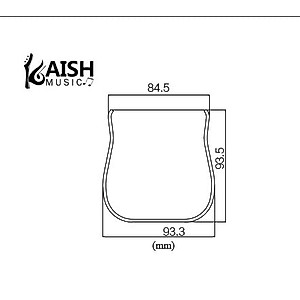 KAISH Vintage Ashtray Style Tele Bridge Cover Bridge Protector for Vintage Telecaster/Tele Black