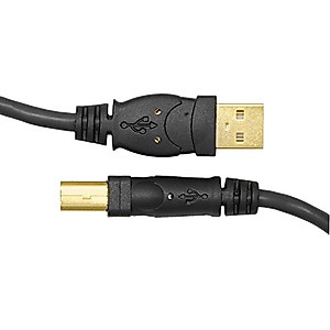Mediabridge™ USB 2.0 - A Male to B Male Cable (10 Feet) - High-Speed with Gold-Plated Connectors - Black - (Part# 30-001-10B)