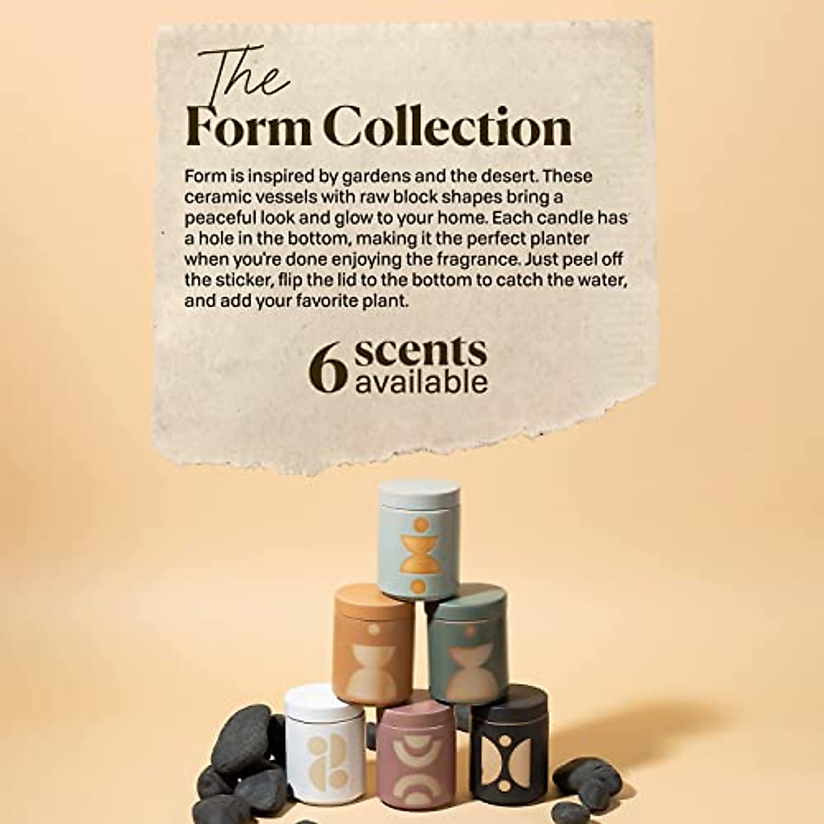 Paddywax Candles FR1203Z Form Collection Scented Candle, 12-Ounce, Tobacco Flower