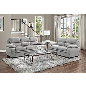 Lexicon Vega Living Room Sofa, Light Gray