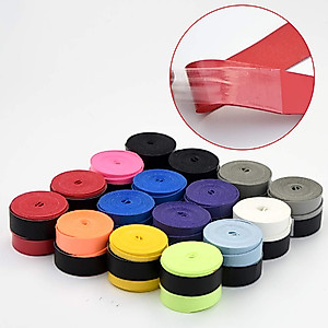 yeabwps 16 Pieces Tennis Badminton Racket Overgrips, Anti-Slip and Super Absorbent Sweat Tennis Racket Grip Tape