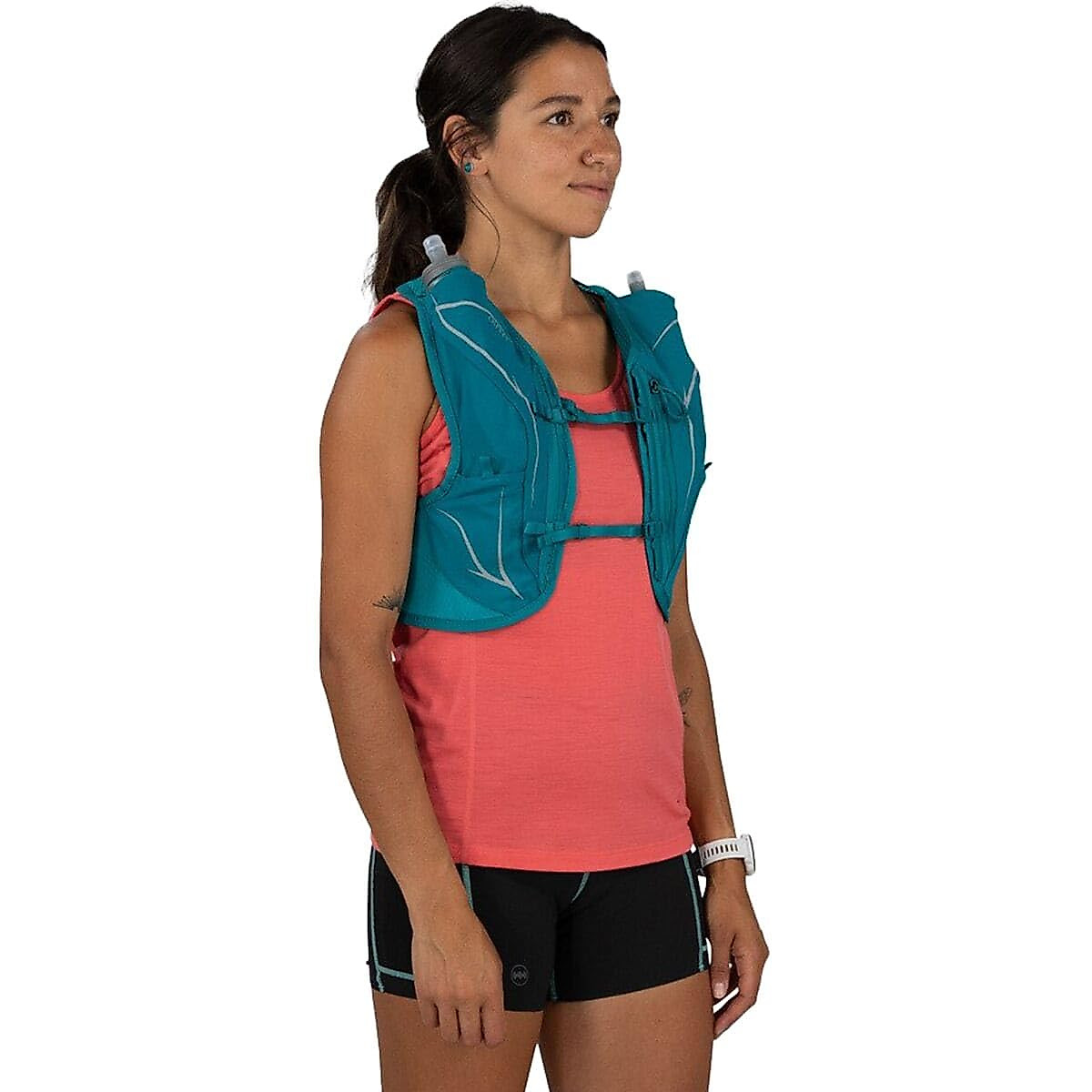 Osprey Dyna LT Women's Running Hydration Vest with Hydraulics Soft Flasks, Verdigris Green, Medium