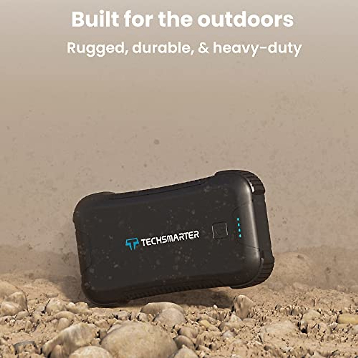 TECHSMARTER 30000mah Rugged & Waterproof 45W USB-C PD Heavy Duty Power Bank, Portable Charger for Camping, Outdoor with Flashlight. Compatible with iPhone, Galaxy, iPad, MacBook, Steam Deck