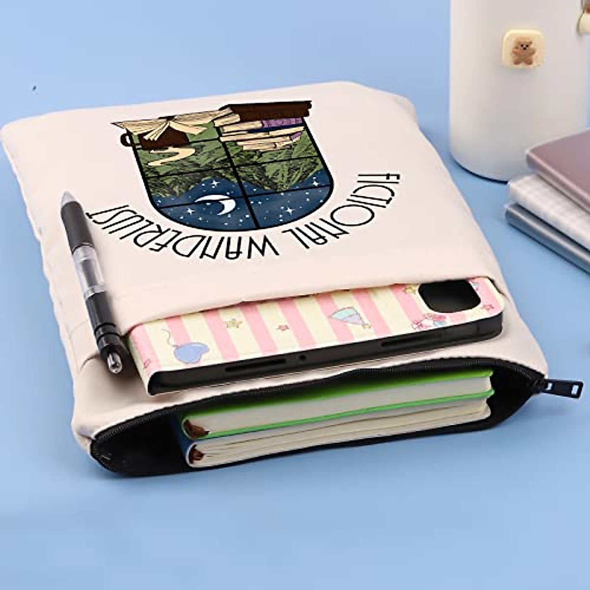 CHOORO Fictional Wanderlust Book Protector Book Lover Gift Bookish Book Sleeve Librarian Gift (Fictional- Wanderlust)