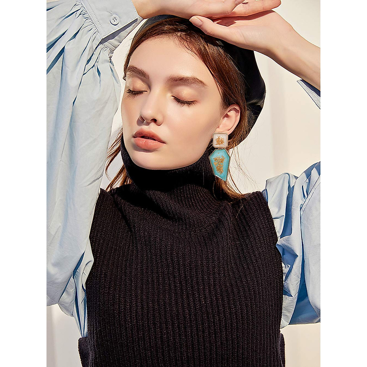 Acrylic Dangle Earrings for Women Statement Geometric Earrings Drop Earrings